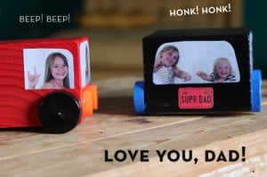 Father's Day Car Photo Cube Craft Gift | Alpha Mom