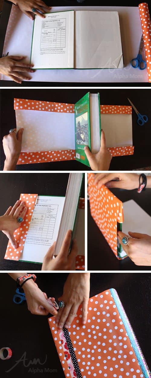 DIY Washi Tape And Wrapping Paper Book Covers Alpha Mom DIY Washi Tape And Wrapping Paper Book Covers Alpha Mom
