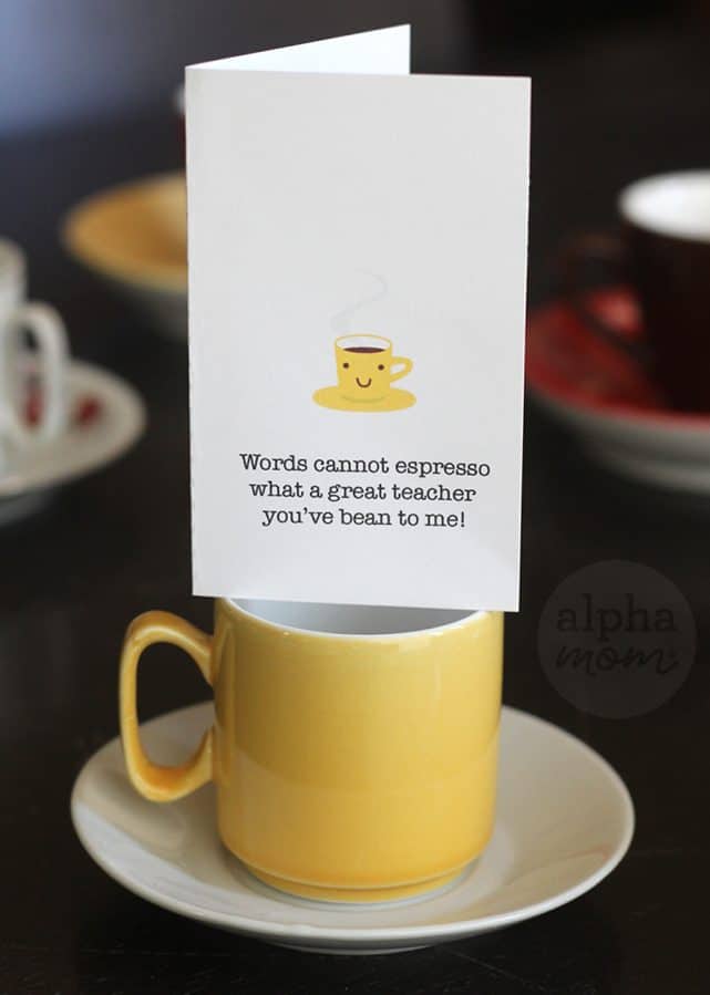 Fun Coffee Gift Card Holders just for Teachers! | Alpha Mom