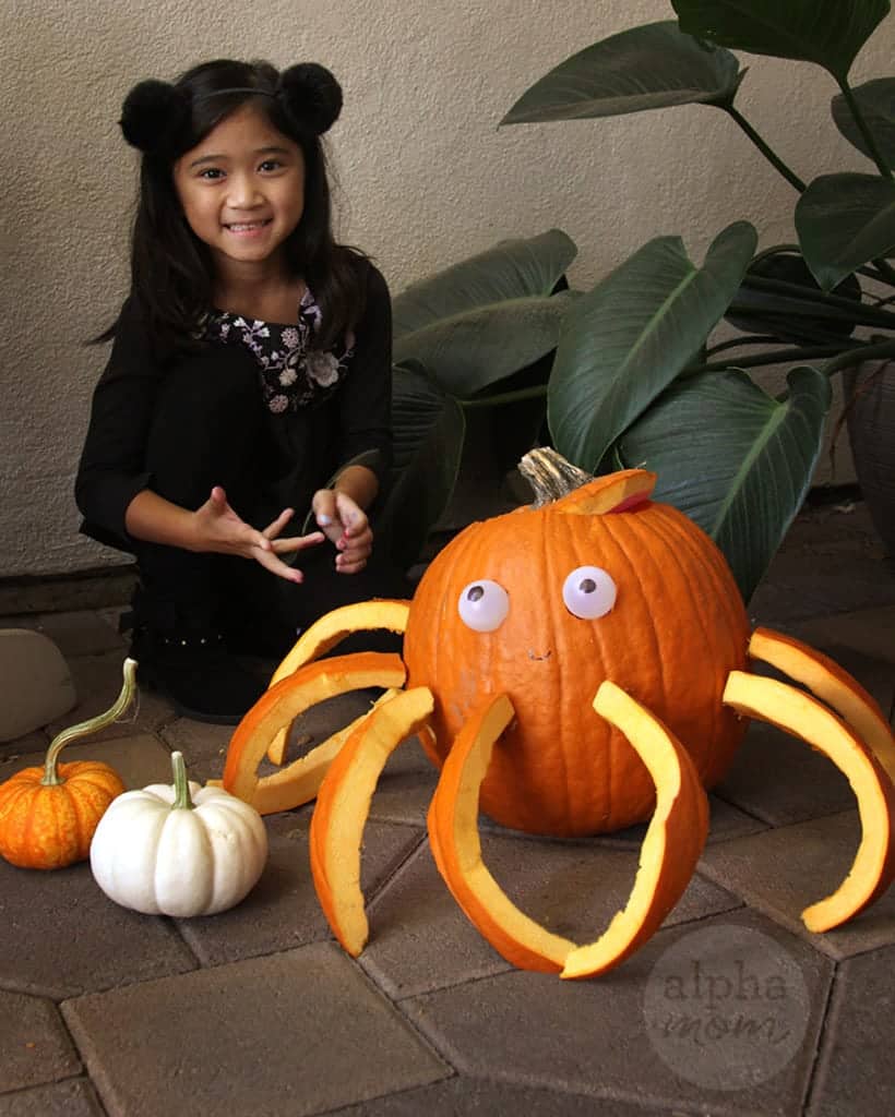 3D Octopus Jack o' Lantern Carving Tutorial | Alpha Mom