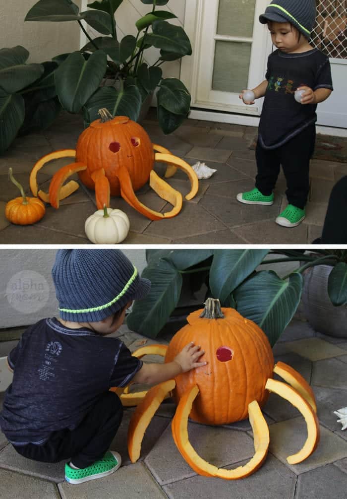 3D Octopus Jack o' Lantern Carving Tutorial | Alpha Mom