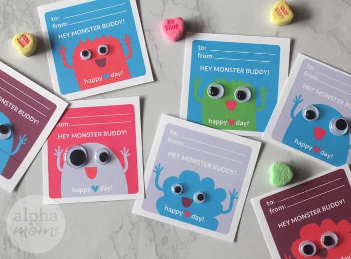 Cute Monster Valentines for Classmates! | Alpha Mom