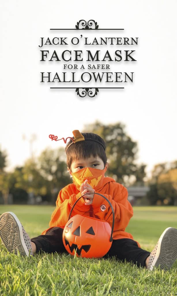 Jack O' Lantern Face Mask for a Safer Halloween | Alpha Mom
