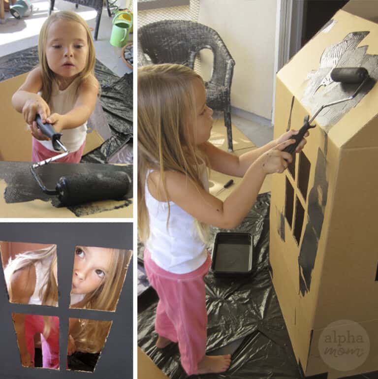 DIY Cardboard Haunted House for Halloween | Alpha Mom